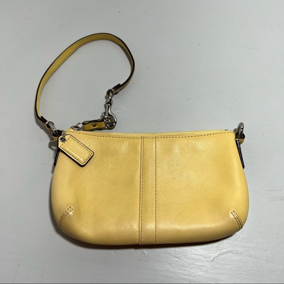 Coach | Bags | Coach Yellow Wristlet Wallet | Poshmark